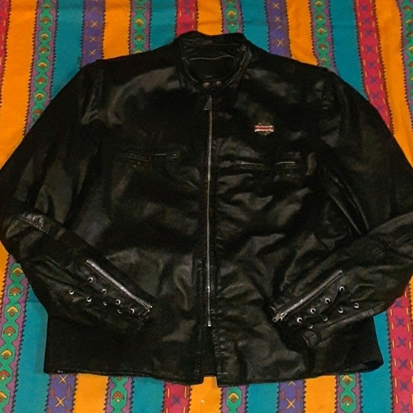 Brooks | Jackets & Coats | 9s Brooks Leather Biker Jacket Genuine ...